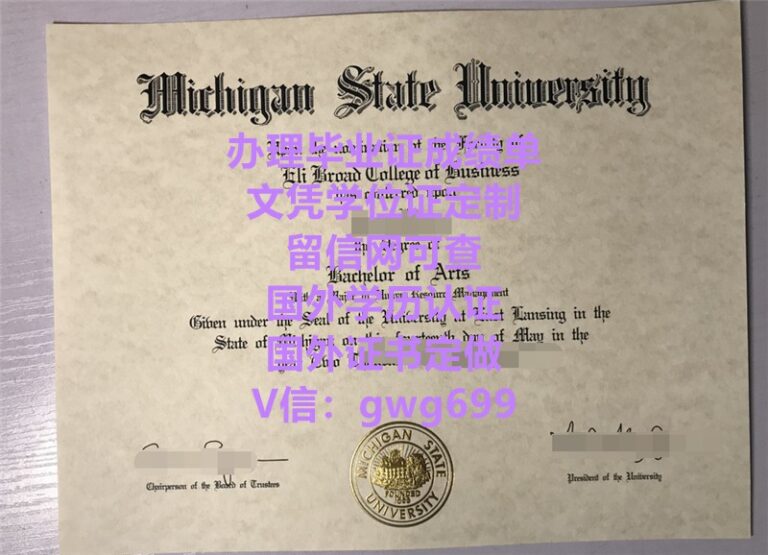 MSU学士学位证书订制实拍效果图 天空留学俱乐部