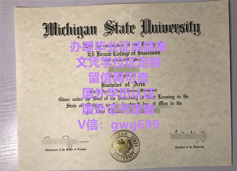 MSU学士学位证书订制实拍效果图 天空留学俱乐部